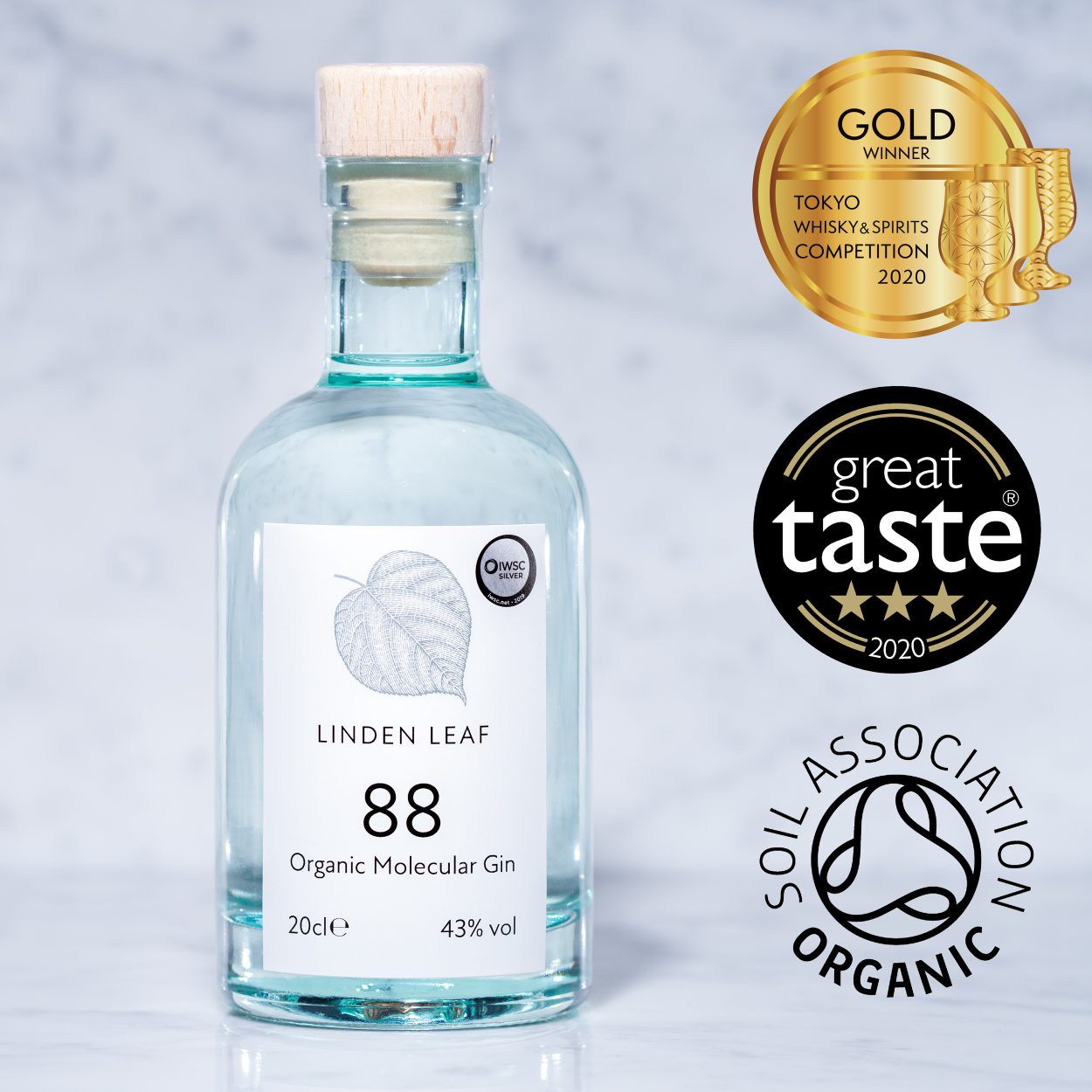 "8" Organic Molecular Gin 70cl - Linden Leaf